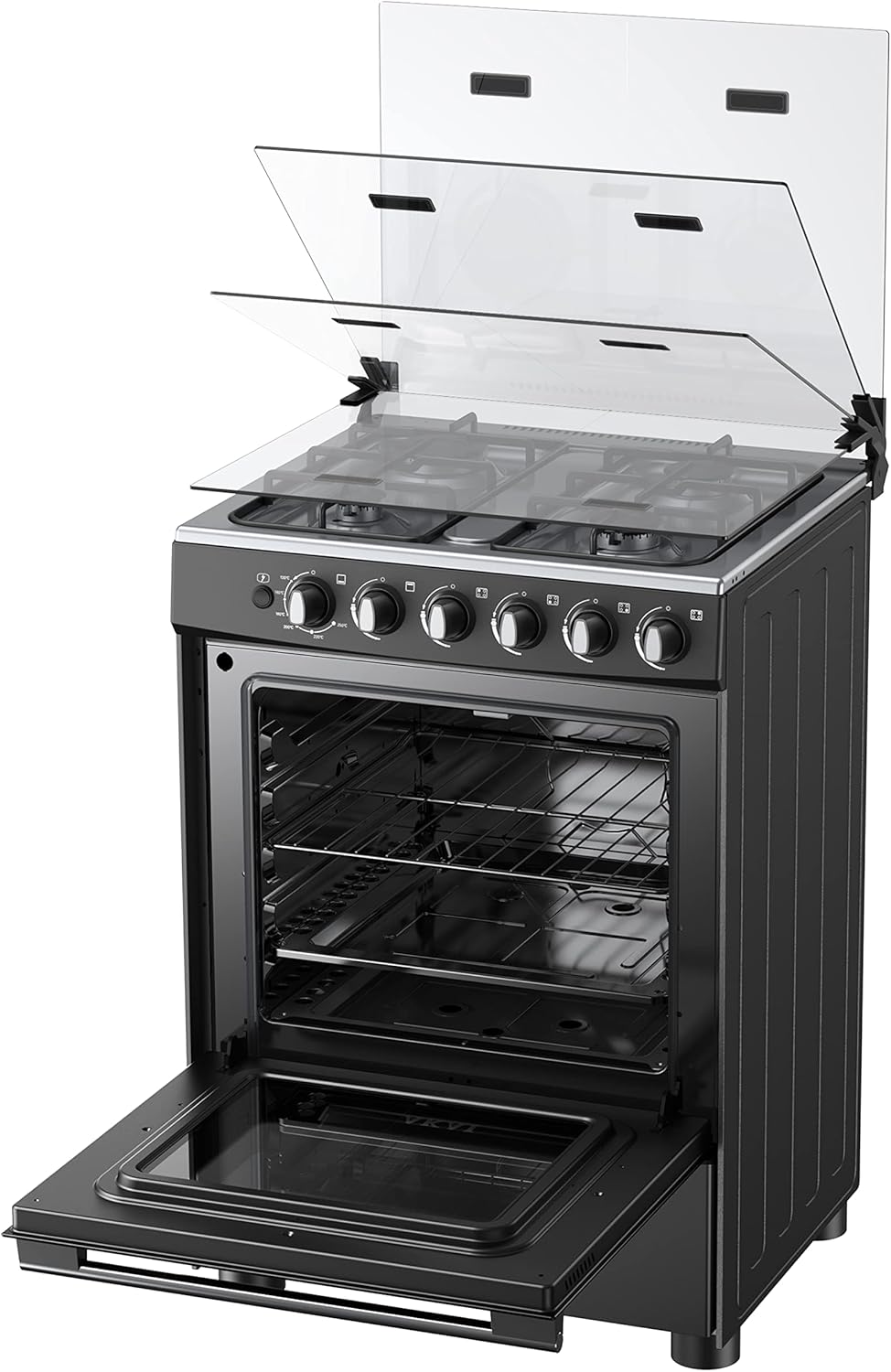 AKAI 60x60 4 Burners Gas Cooker CRMA-M66BCFS