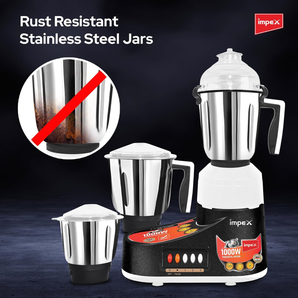 Impex 1000W 4in 1 Mixer Grinder BL1004 – Teq Souq