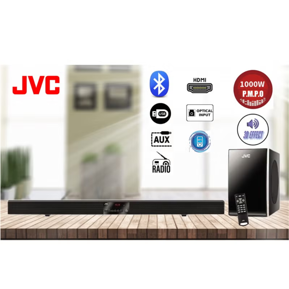 Jvc 300W 2.1 Ch Sound Bar TH-BY370A – Teq Souq