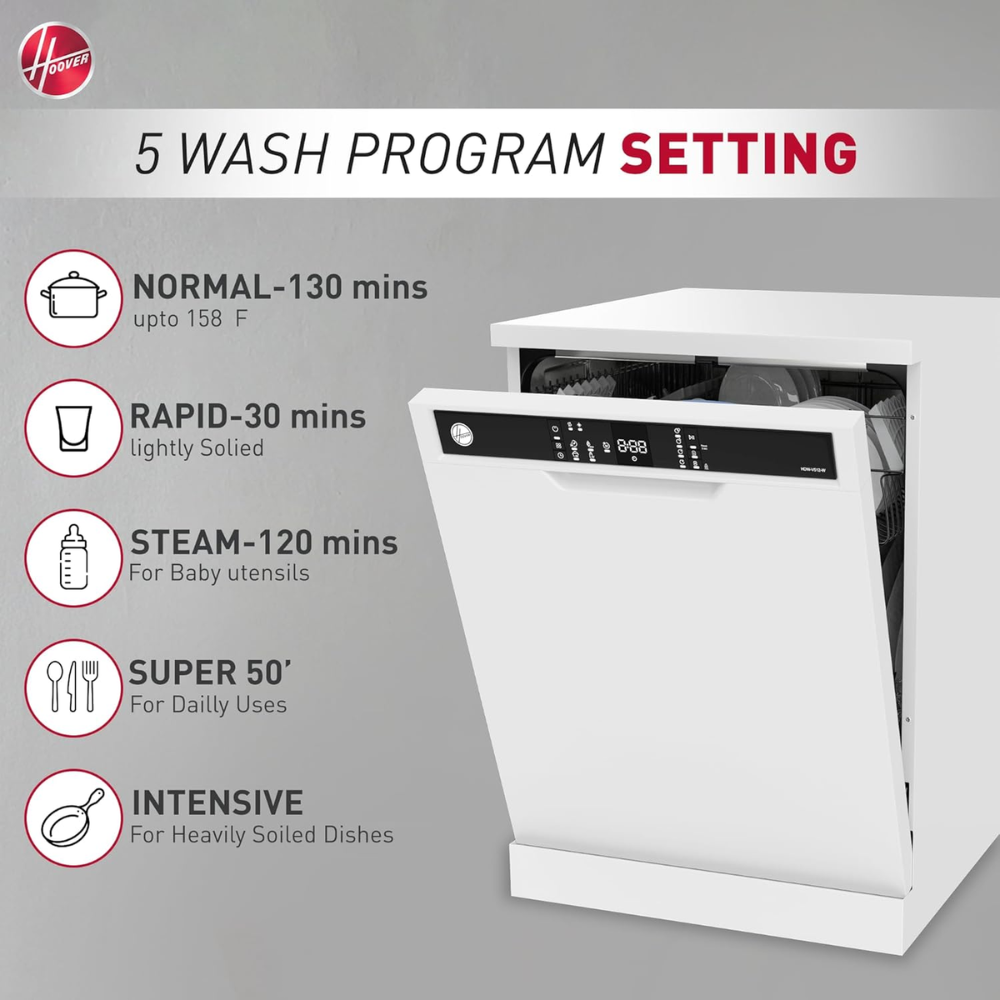 Hoover Freestanding Dishwasher HDW-V512-W – Teq Souq